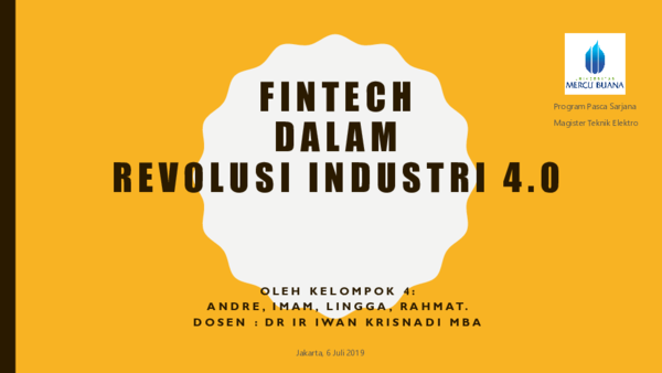 (PDF) Fintech dalam revolusi industri 4.0