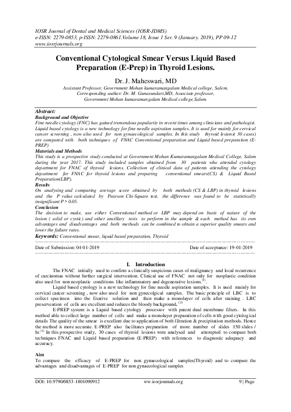 (PDF) Conventional Cytological Smear Versus Liquid Based Preparation (E ...