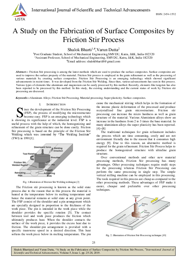 (PDF) A Study on the Fabrication of Surface Composites by Friction Stir ...