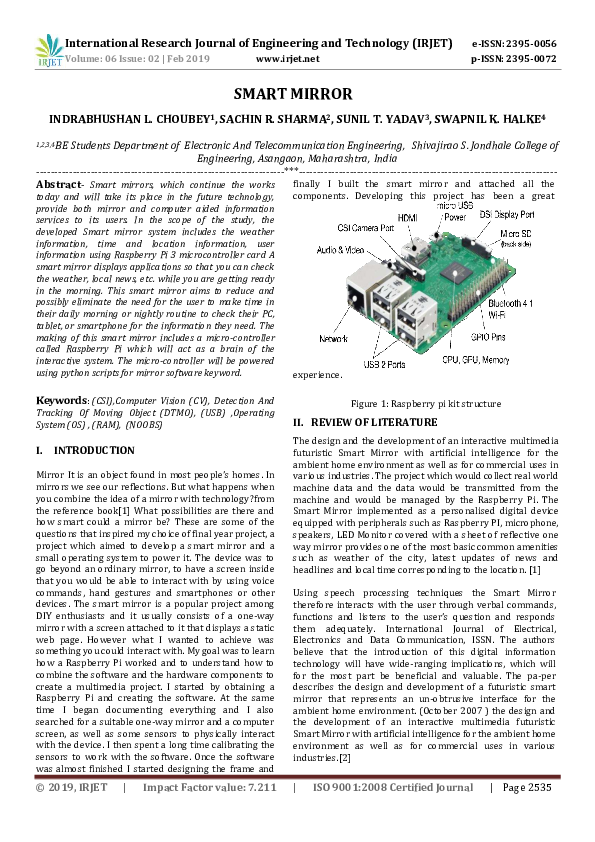 (PDF) SMART MIRROR
