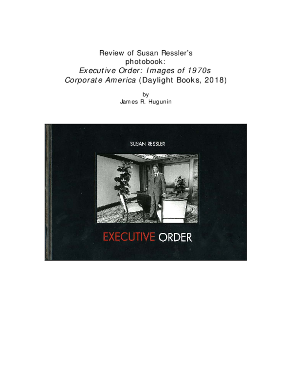 (PDF) Review of Susan Ressler's "Executive Order: Images of 1970s ...