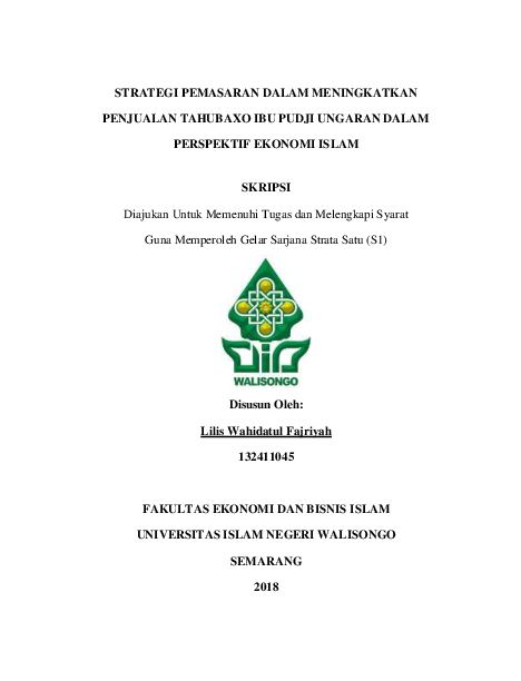 (PDF) Diajukan Untuk Memenuhi Tugas dan Melengkapi Syarat Guna ...