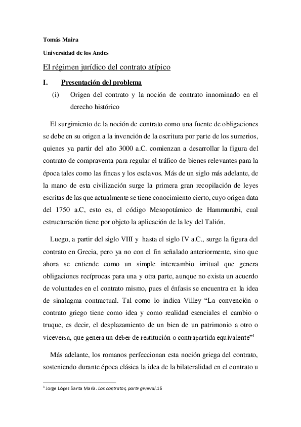 (DOC) El régimen jurídico del contrato atípico
