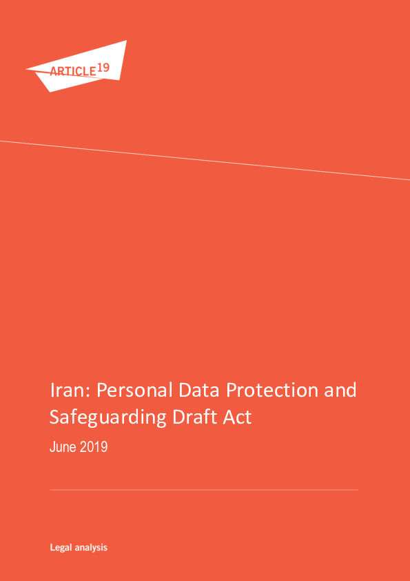 (PDF) Iran: Personal Data Protection and Safeguarding Draft Act