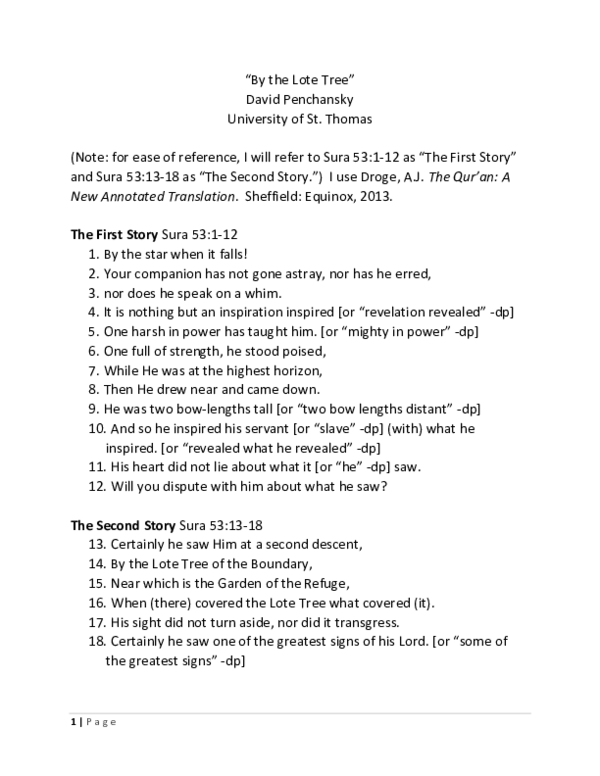 (DOC) "By the Lote Tree"