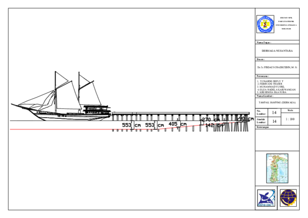 (PDF) Dermaga nusantara - Tampak samping (autocad)