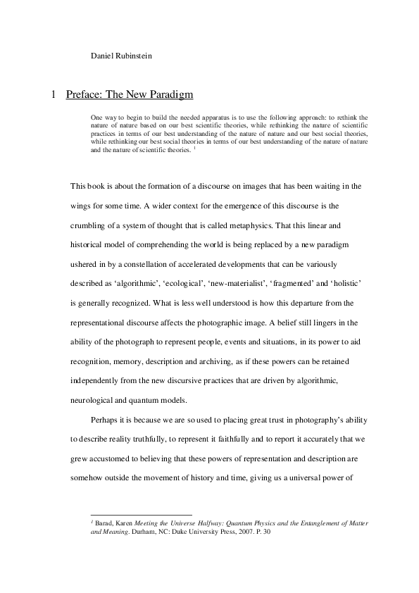 (PDF) Daniel Rubinstein 1 Preface: The New Paradigm