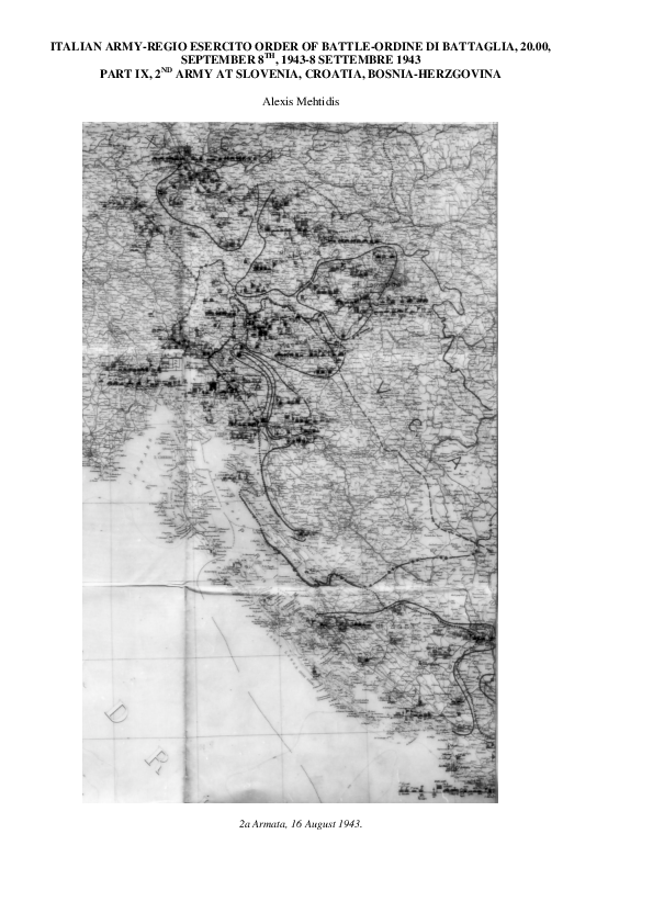 (PDF) Italian Army 8 September 1943-Regio Esercito 8 Settembre 1943 ...