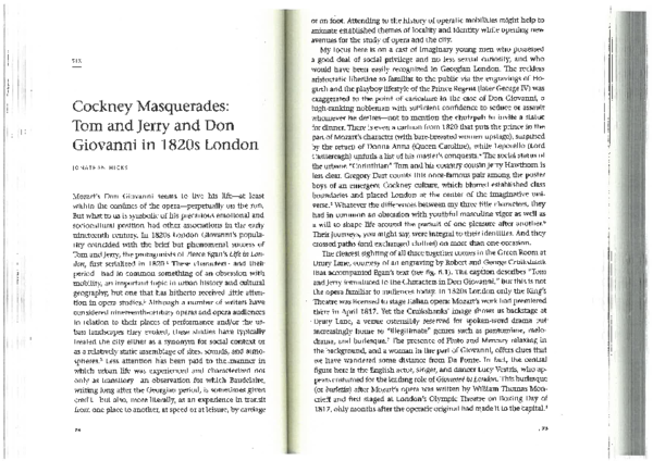 (PDF) Cockney Masquerades: Tom and Jerry and Don Giovanni in 1820s London