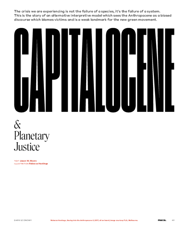 (PDF) The Capitalocene and Planetary Justice