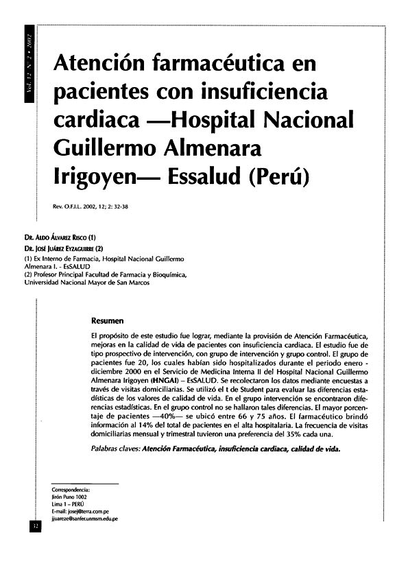 (PDF) Atención Farmacéutica en pacientes con Insufiencia Cardiaca ...