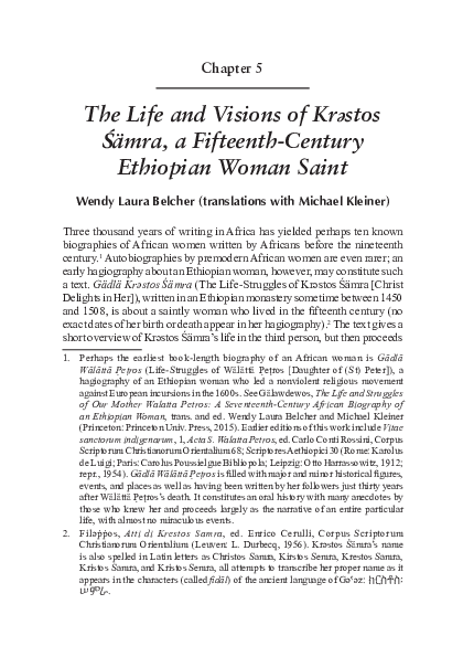 (PDF) The Life and Visions of Krəstos Śämra, a Fifteenth-Century ...