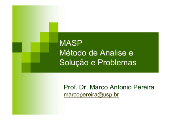 (PDF) MASP Método de Analise e Solução e Problemas