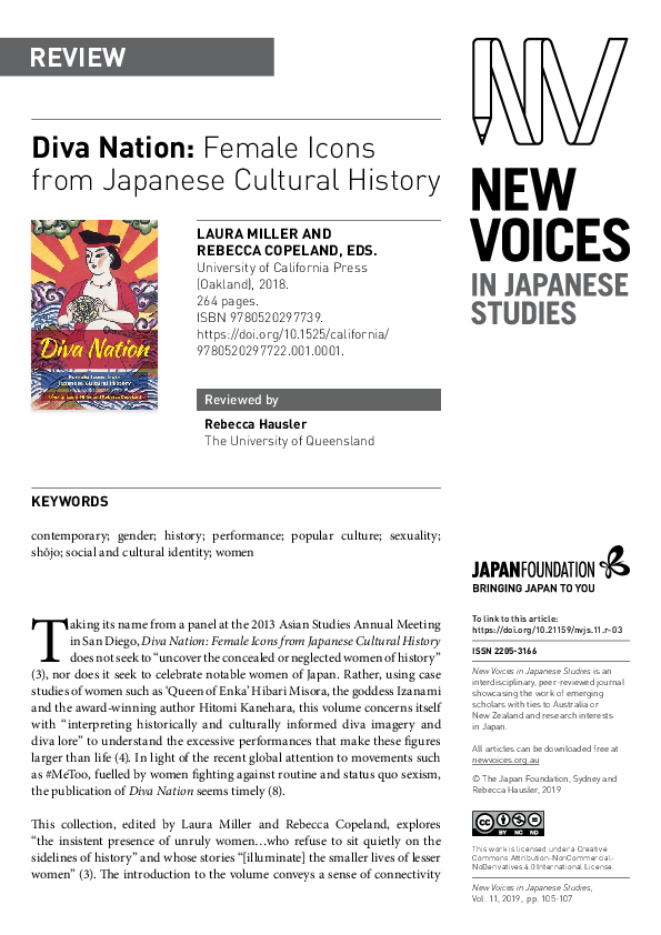 (PDF) Book Review: Diva Nation: Female Icons from Japanese Cultural History