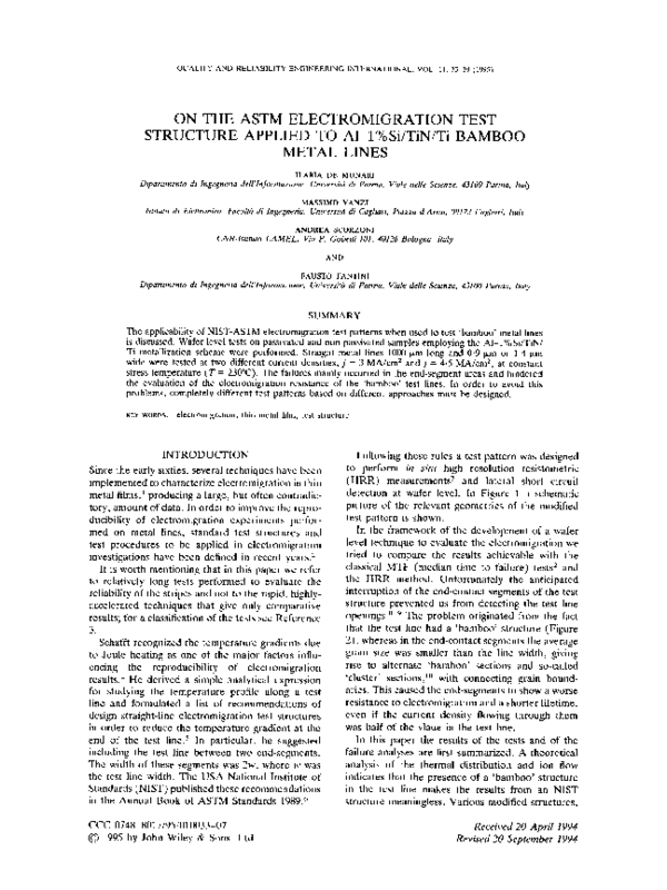 (PDF) On the Astm electromigration test structure applied to Al–1%Si ...