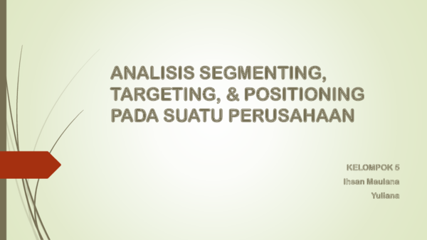 (PPT) Analisis STP Pada Suatu Perusahaan