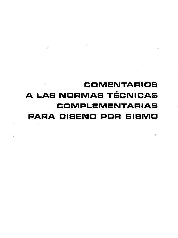 (PDF) COMENTARIOS A LAS NORMAS TÉCNICAS COMPLEMENTARIAS PARA DISEÑO POR SISMO RCDF