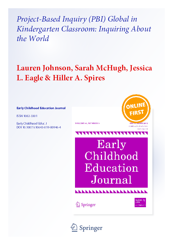 (PDF) Project-Based Inquiry (PBI) Global in Kindergarten Classroom ...