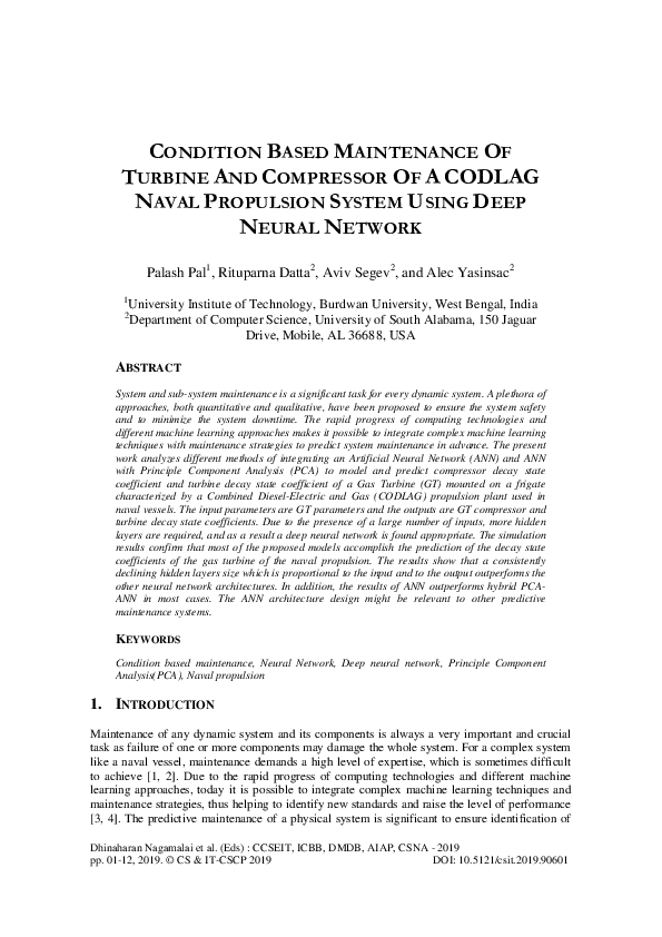 (PDF) CONDITION BASED MAINTENANCE OF TURBINE AND COMPRESSOR OF A CODLAG ...