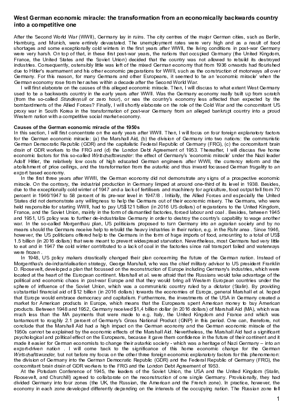 (PDF) West German economic miracle: the transformation from an ...