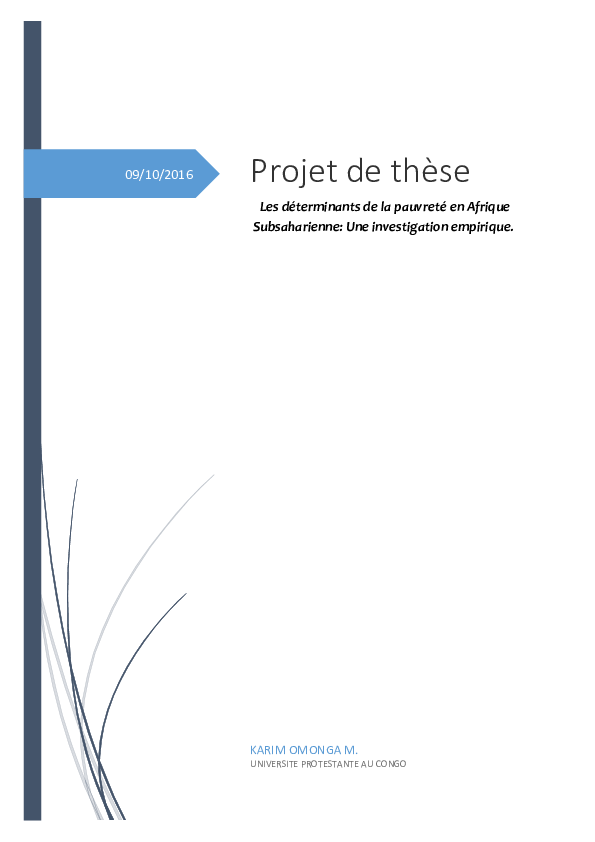(PDF) Projet de thèse