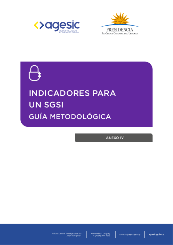 (PDF) INDICADORES PARA UN SGSI GUÍA METODOLÓGICA ANEXO IV DESARROLLANDO EL URUGUAY DIGITAL