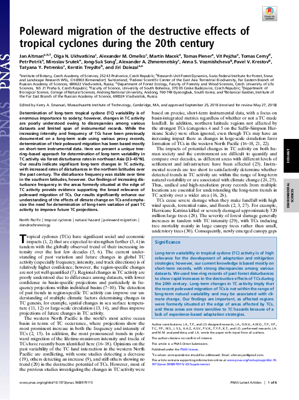 (PDF) Poleward migration of the destructive effects of tropical ...