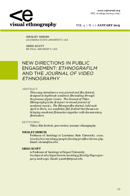 (PDF) Visual Ethnography review