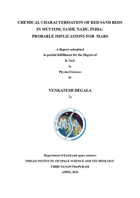 (PDF) CHEMICAL CHARACTERISATION OF RED SAND BEDS IN MUTTOM, TAMIL NADU ...