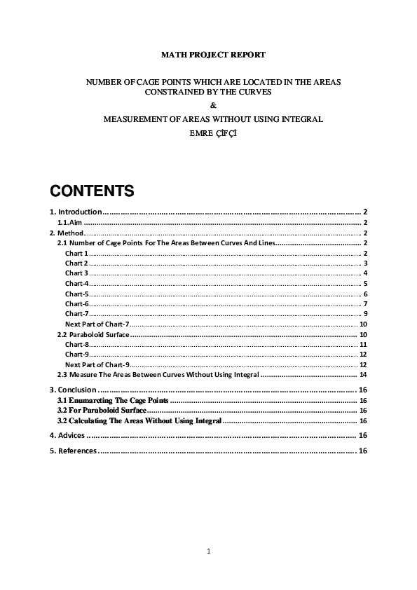 (DOC) Math Project Report