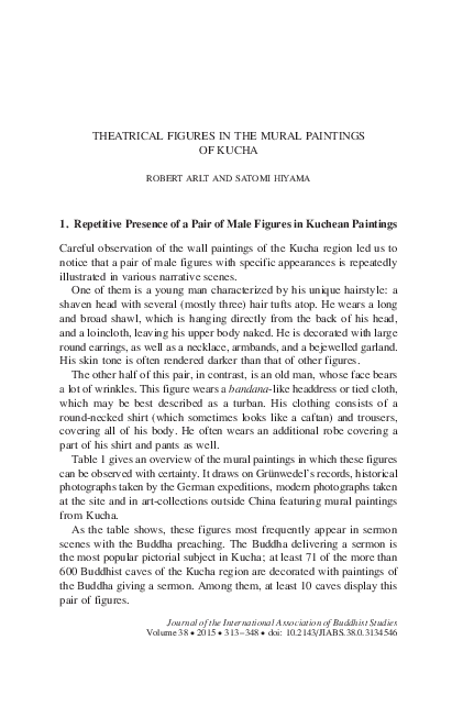 (PDF) Theatrical Figures in the Mural Paintings of Kucha