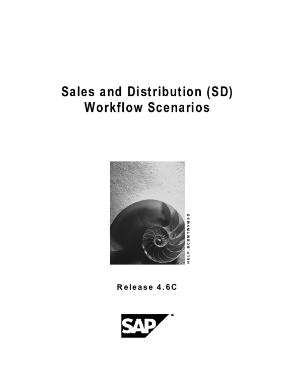 (PDF) Sales and Distribution (SD) Workflow Scenarios