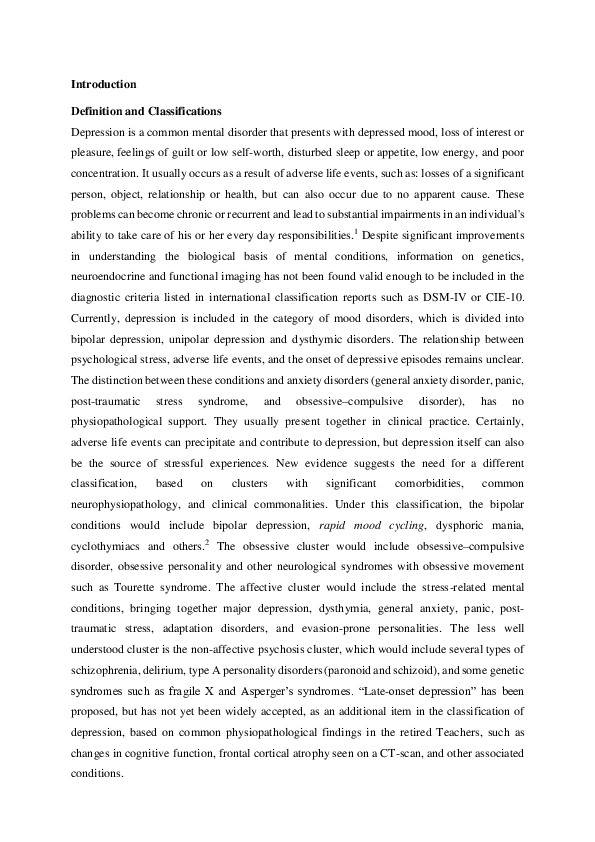 (DOC) Depression
