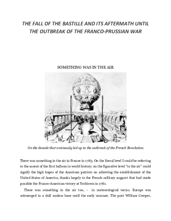 (DOC) THE FALL OF THE BASTILLE AND ITS AFTERMATH UNTIL THE OUTBREAK OF ...