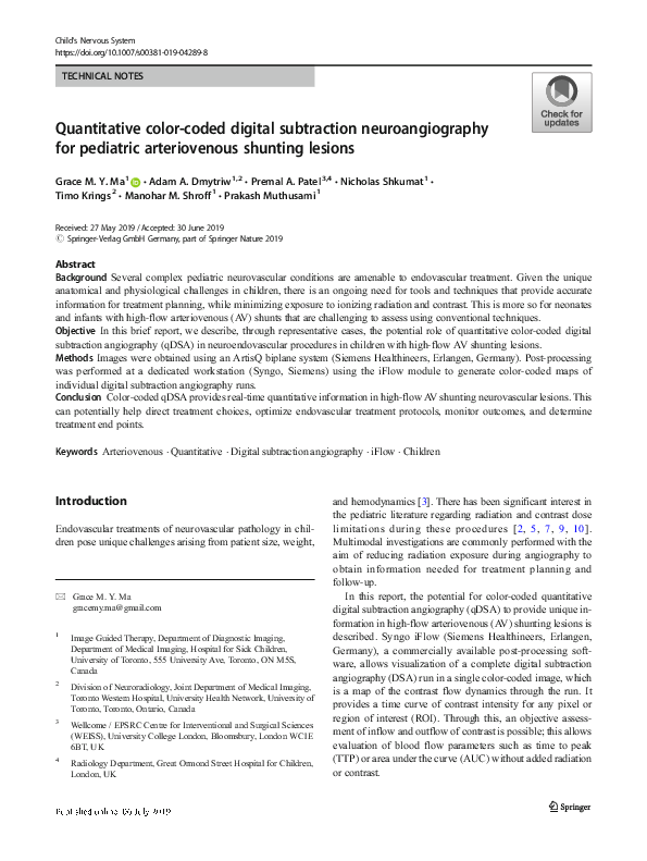 (PDF) Quantitative color-coded digital subtraction neuroangiography for ...