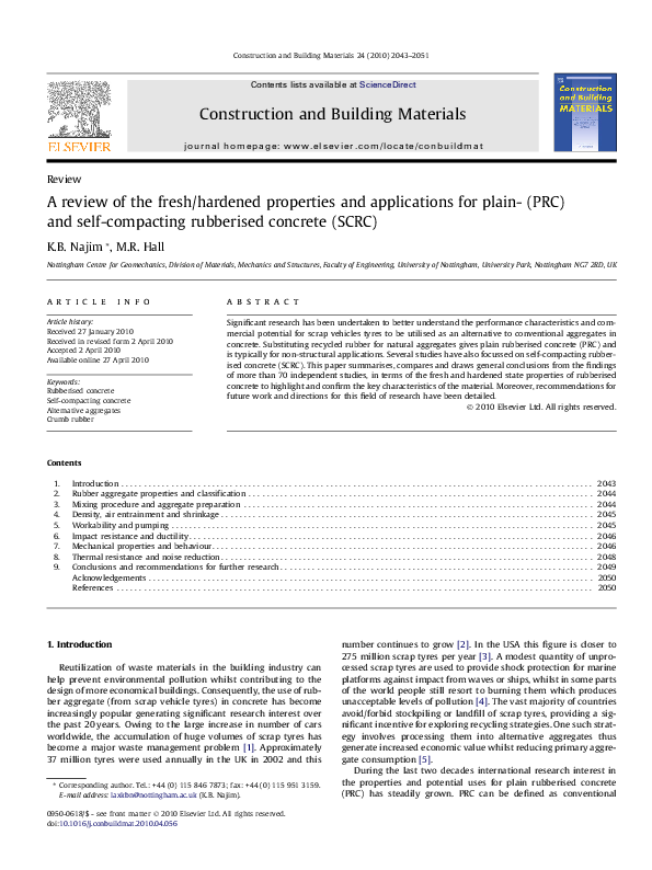 (PDF) A review of the fresh/hardened properties and applications for ...