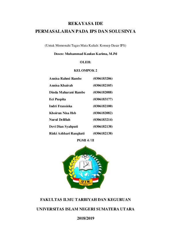 Doc Rekayasa Ide Konsep Dasar Ips Permasalahan Pada Ips Dan Solusi
