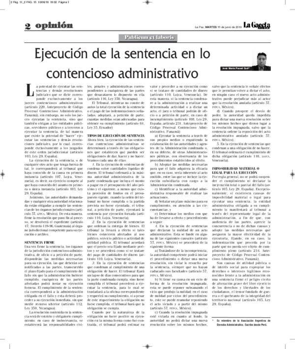 (PDF) LA EJECUCIÓN DE LA SENTENCIA EN LO CONTENCIOSO ADMINISTRATIVO - Autor José María Pacori Cari