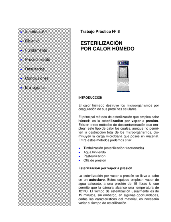 (PDF) Esterilización por calor húmedo