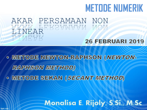 (PDF) METODE NUMERIK