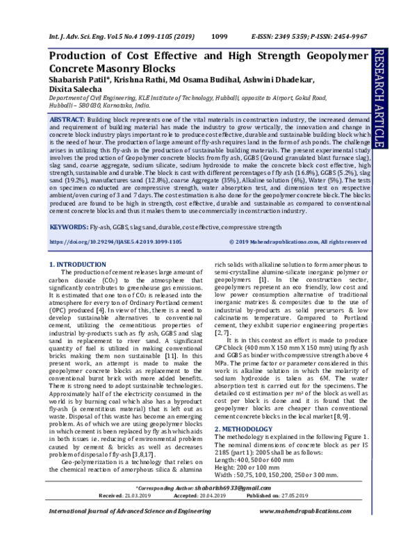 (PDF) Production of Cost Effective and High Strength Geopolymer ...