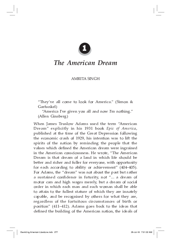 (PDF) The American Dream