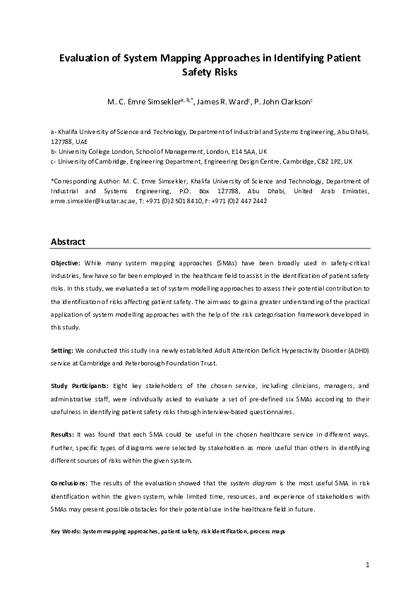 (PDF) Evaluation of System Mapping Approaches in Identifying Patient ...