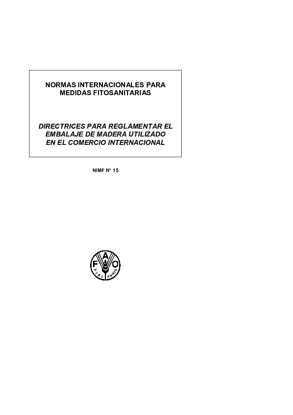 (PDF) NORMAS INTERNACIONALES PARA MEDIDAS FITOSANITARIAS NIMF N° 15