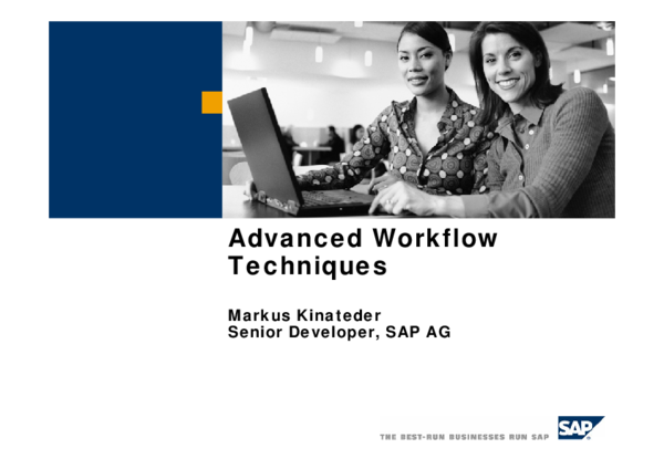 (PDF) Advanced Workflow Techniques