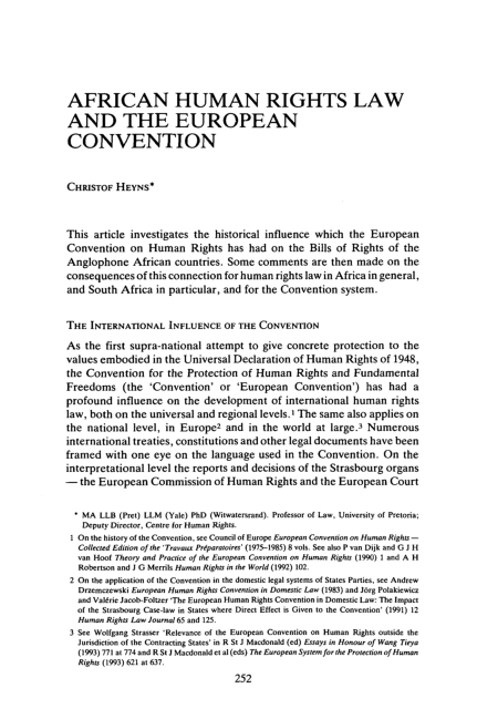 (PDF) African Human Rights Law and the European Convention