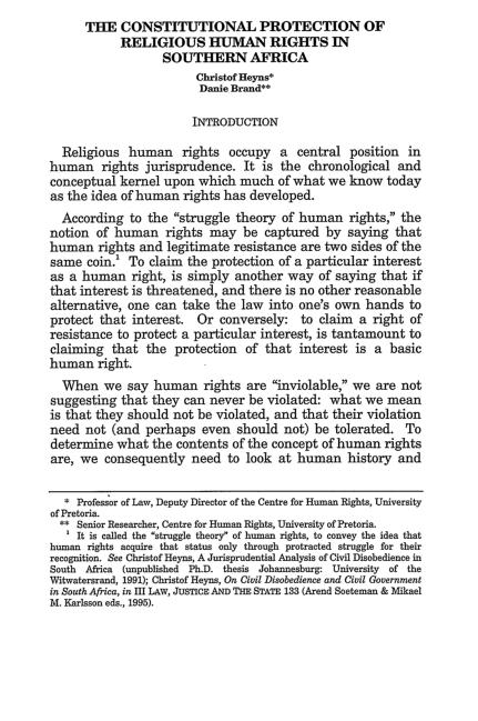 (PDF) The constitutional protection of religious human rights in ...