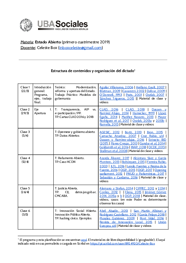 (PDF) Estructura Estado Abierto - 1° cuat. (fsoc, UBA, 2019)