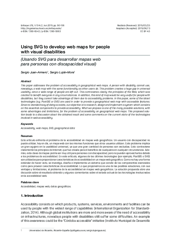 (PDF) Using SVG to develop web maps for people with visual disabilities
