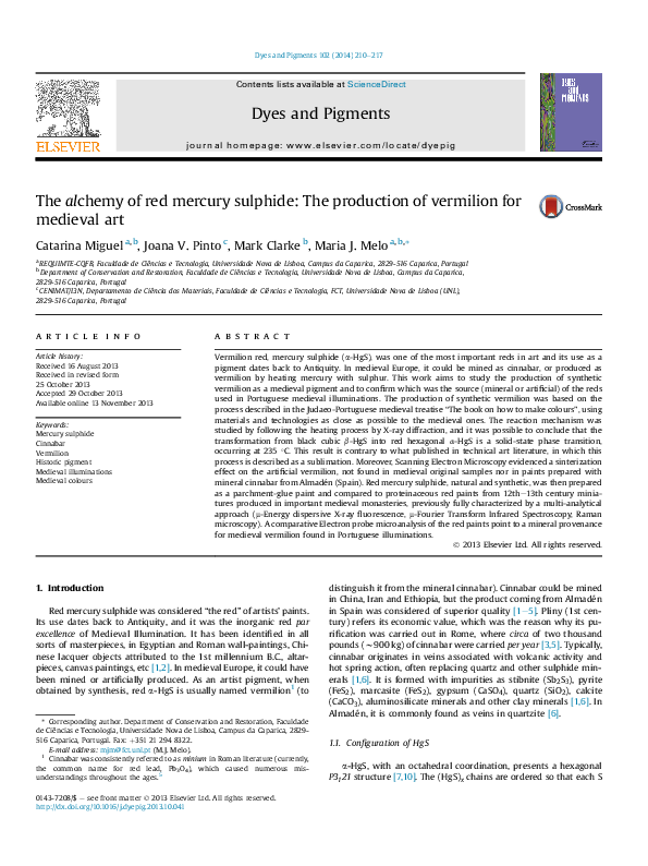 (PDF) The alchemy of red mercury sulphide: The production of vermilion ...